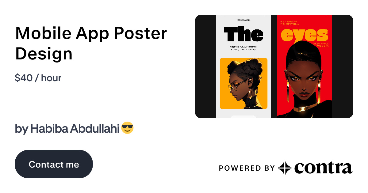 Mobile App Poster Design by Habiba Abdullahi 😎