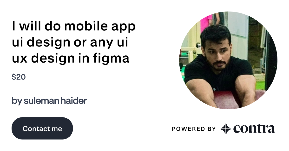 I will do mobile app ui design or any ui ux design in figma by suleman haider