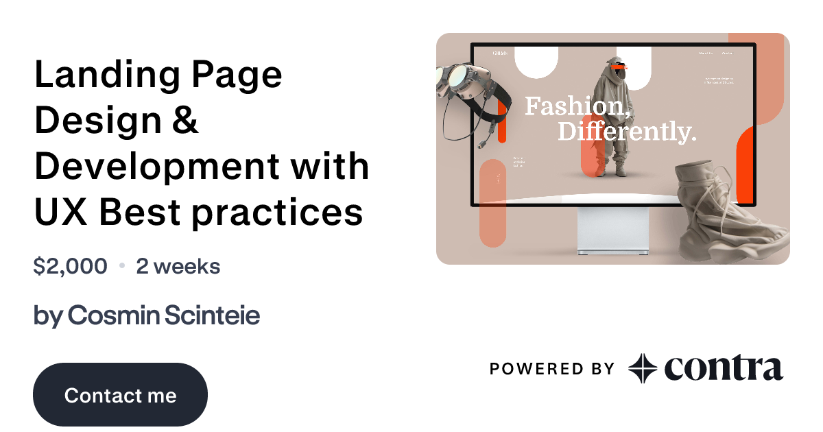 Landing Page Design & Development with UX Best practices by Cosmin Scinteie