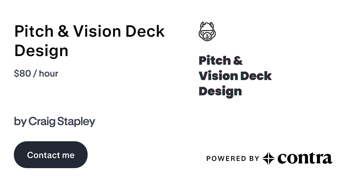 Pitch & Vision Deck Design by Craig Stapley