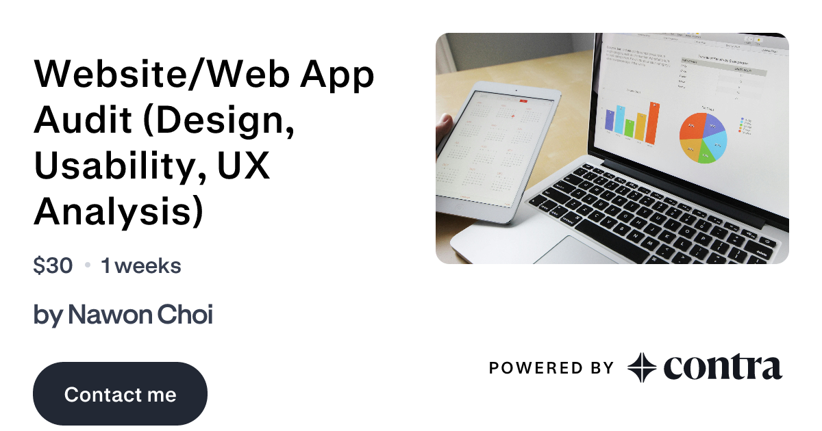 Website/Web App Audit (Design, Usability, UX Analysis) by Nawon Choi