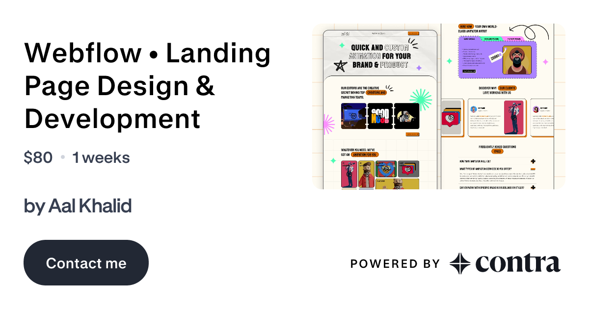 Webflow • Landing Page Design & Development by Aal Khalid