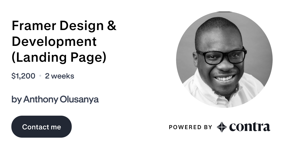 Framer Design & Development (Landing Page) by Anthony Olusanya