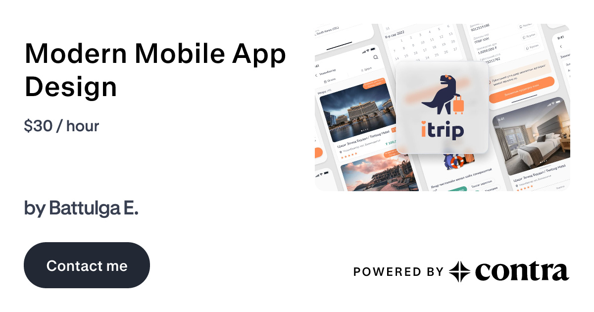 Modern Mobile App Design by Battulga Enkhtur