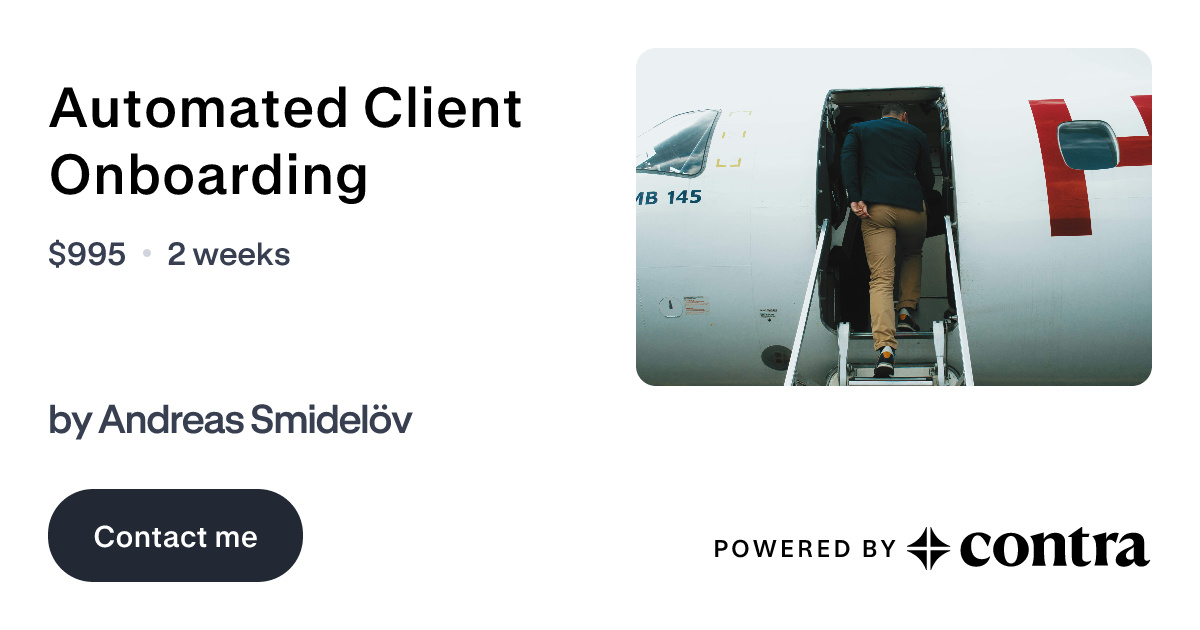 Automated Client Onboarding by Andreas Smidelöv