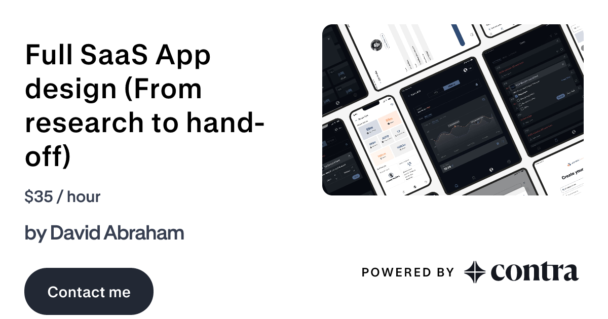 Full SaaS App design (From research to hand-off) by David Abraham
