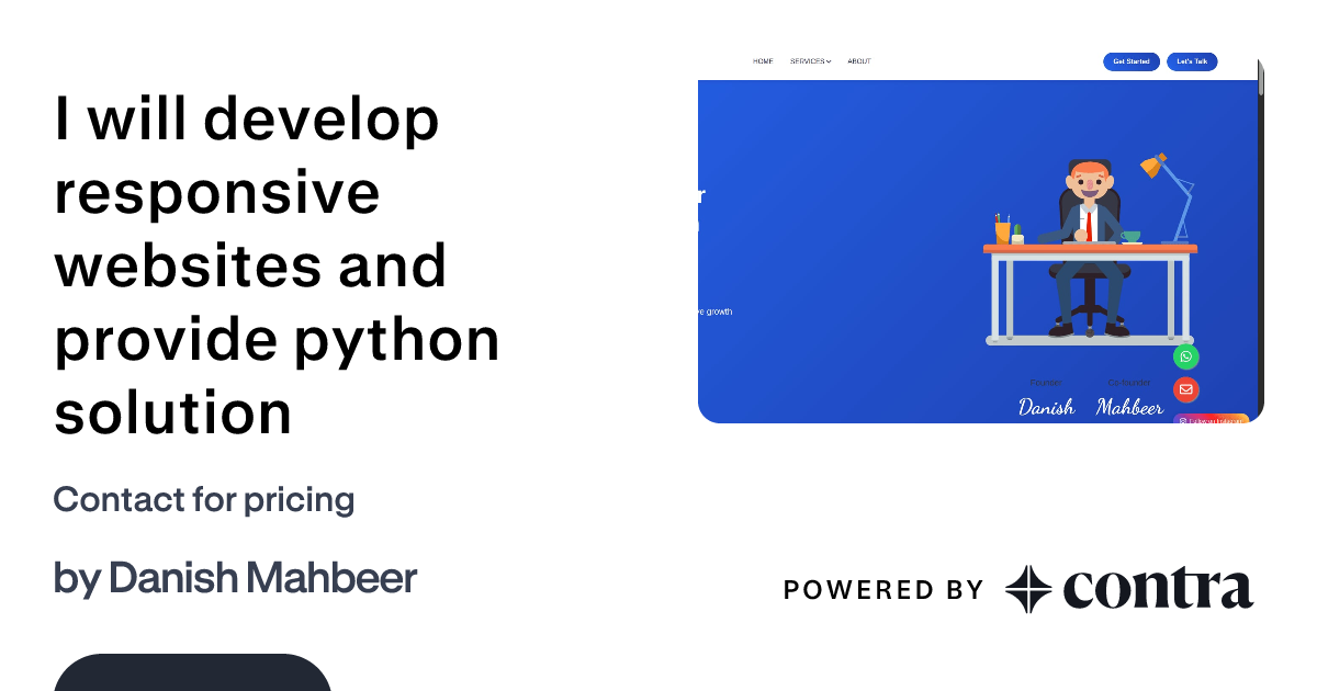 create a webapplication for you by Danish Mahbeer