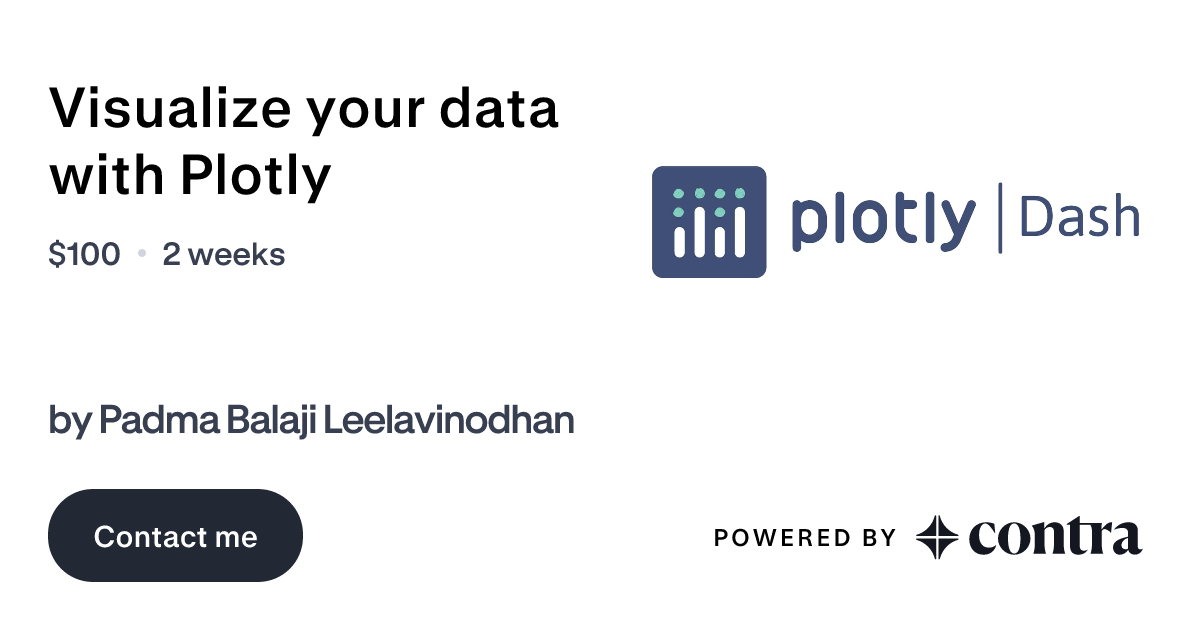 Visualize your data with Plotly by Padma Balaji Leelavinodhan