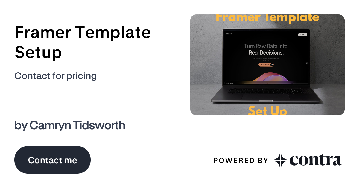 Framer Template Setup by Camryn Tidsworth