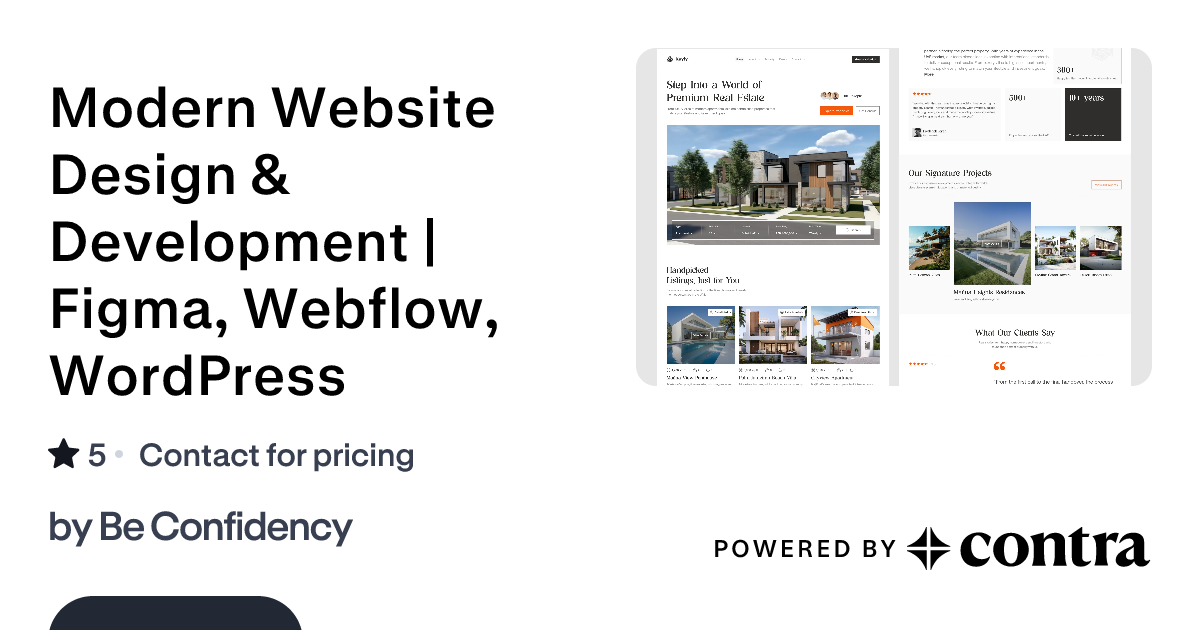 Modern Website Design & Development | Figma, Webflow, WordPress by Be Confidency