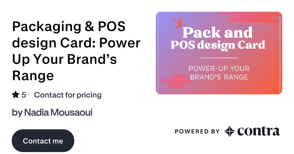 Packaging & POS design Card: Power Up Your Brand’s Range by Nadia Mousaoui