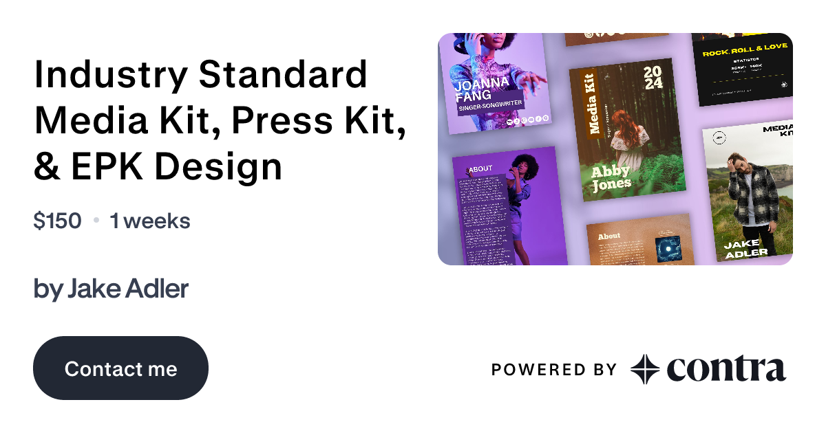 Industry Standard Media Kit, Press Kit, & EPK Design by Jake Adler