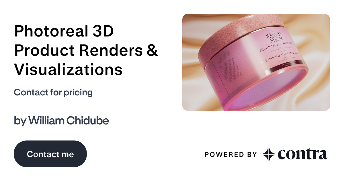 Photoreal 3D Product Renders & Visualizations by William Chidube
