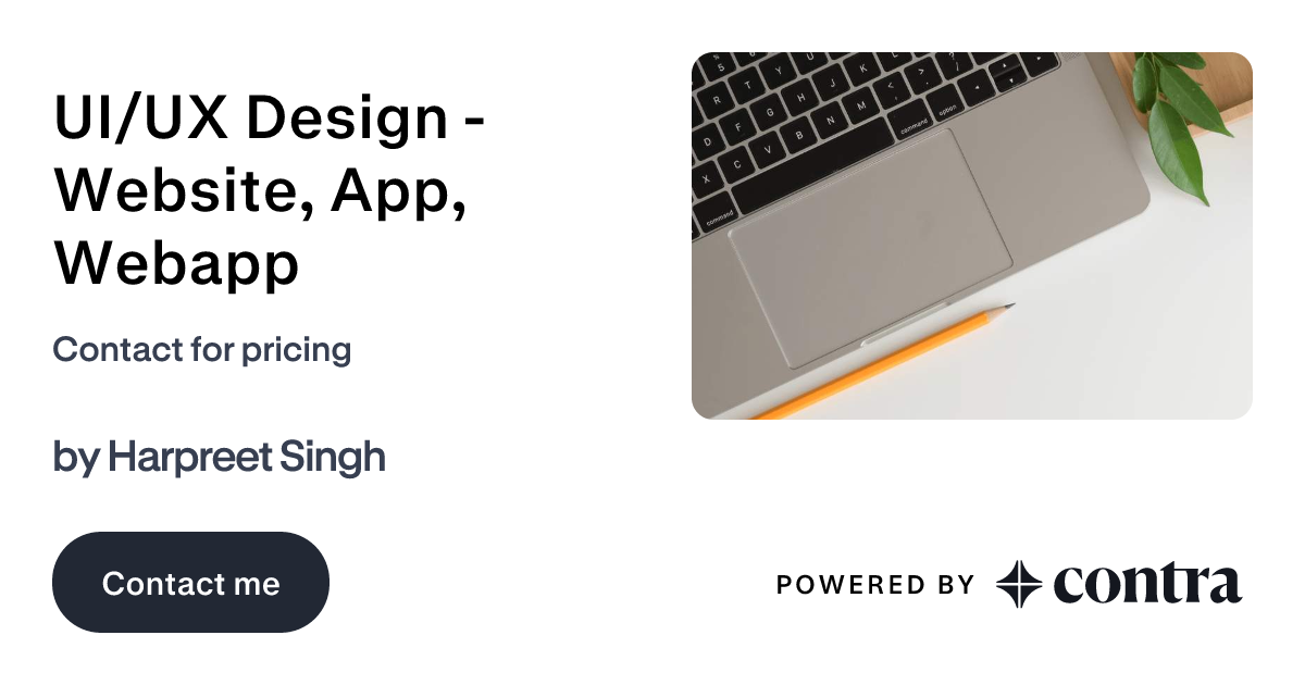 UI/UX Design - Website, App, Webapp by Harpreet Singh
