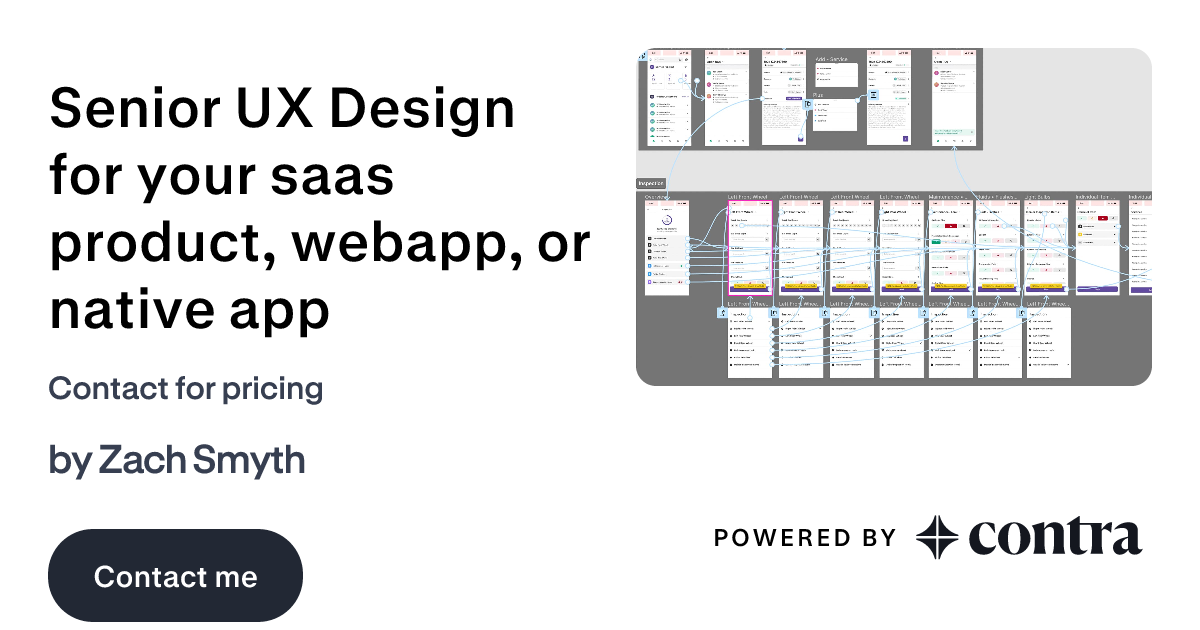 Senior UX Design for your saas product, webapp, or native app by Zach Smyth