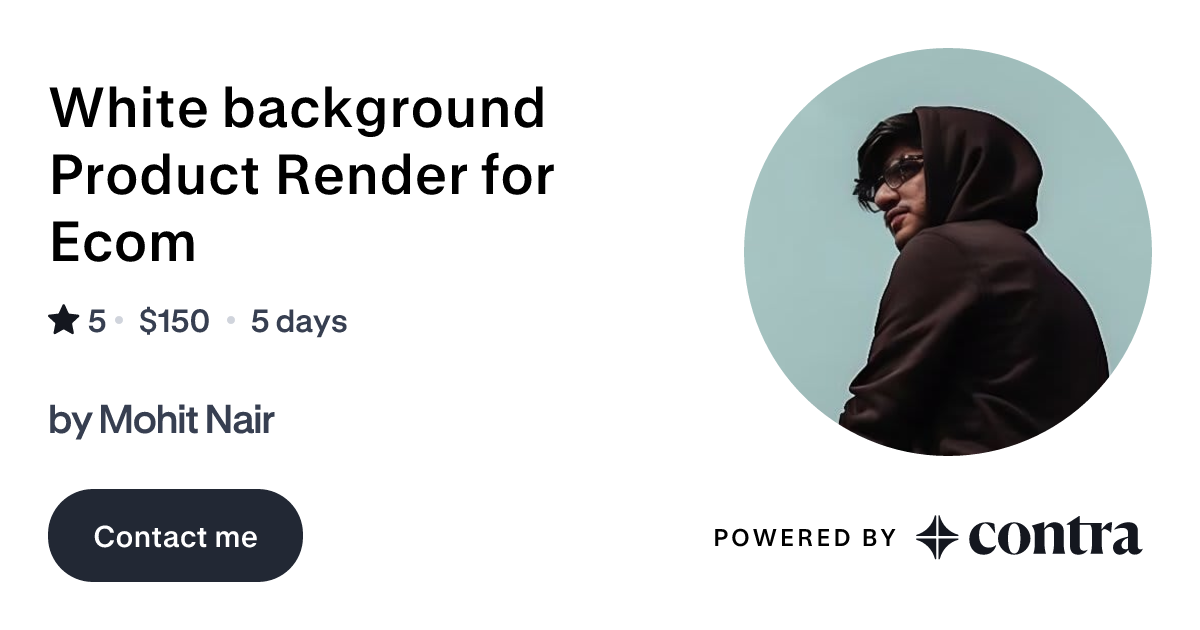 White background Product Render for Ecom by Mohit Nair