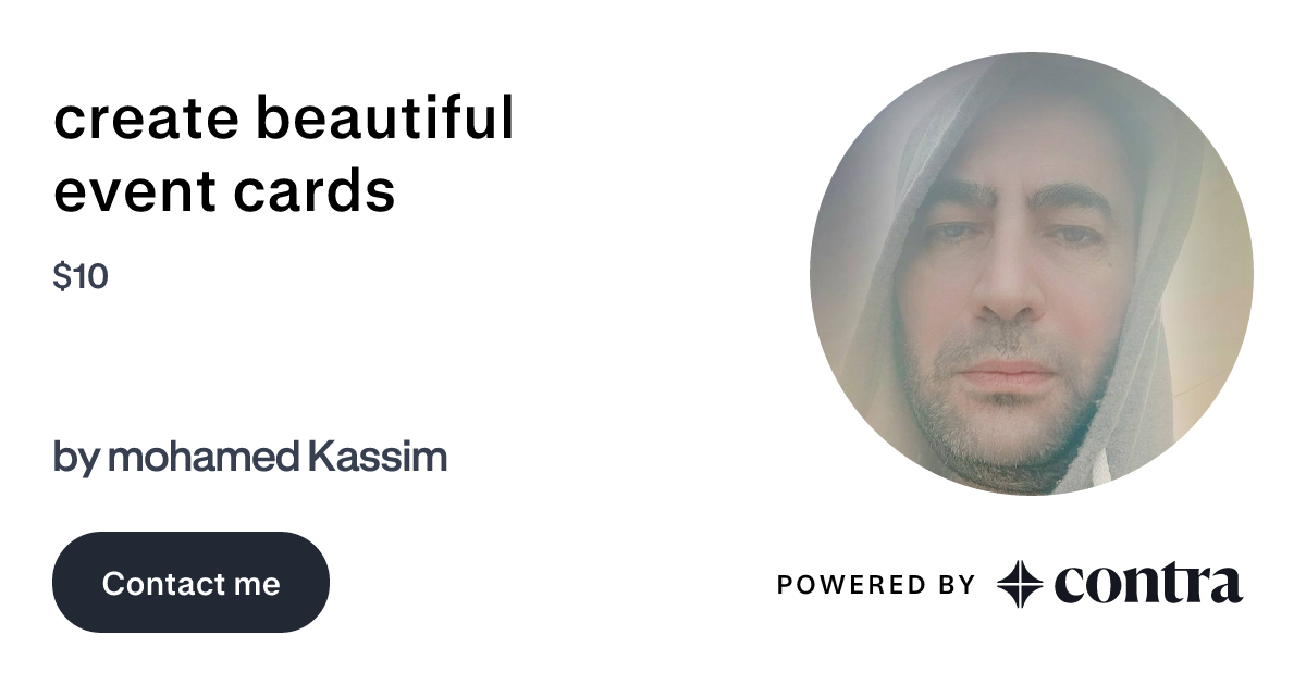 create beautiful event cards by mohamed Kassim