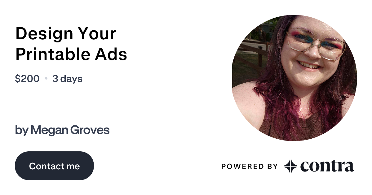 Design Your Printable Ads by Megan Groves