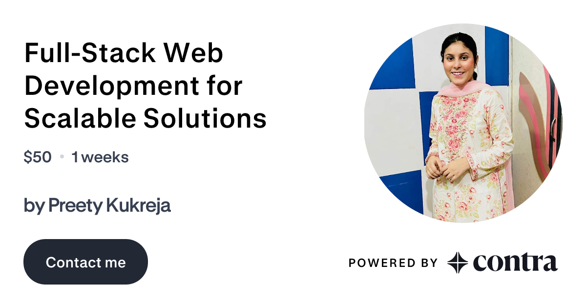 Full Stack Web Development For Scalable Solutions By Preety Kukreja