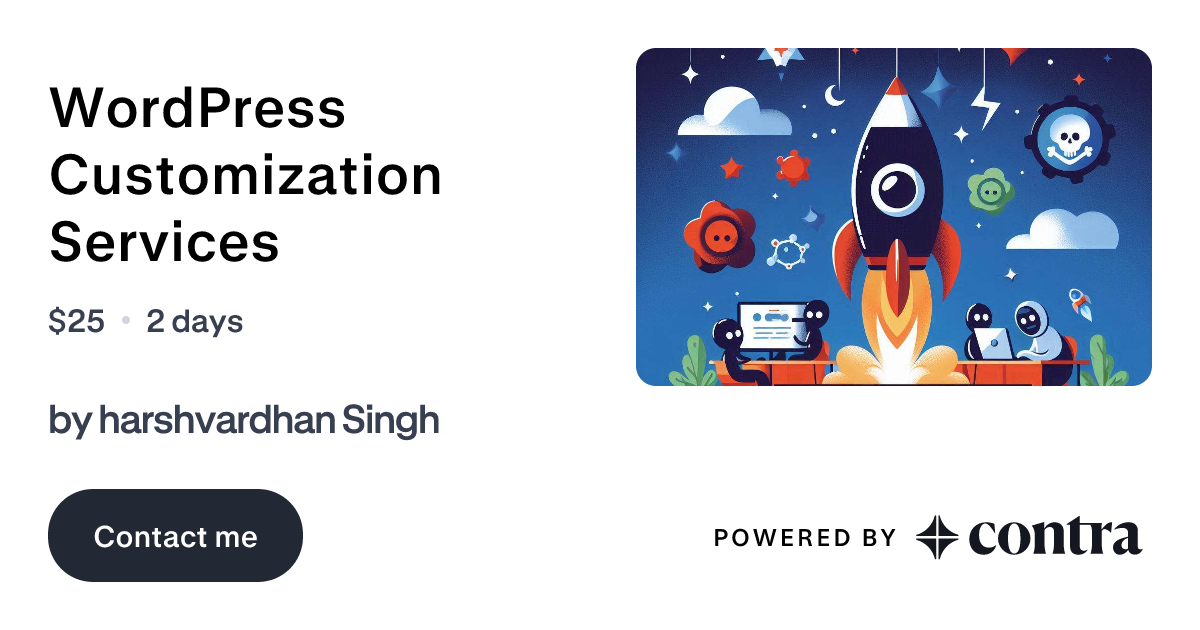 Wordpress Customization Services By Harshvardhan Singh