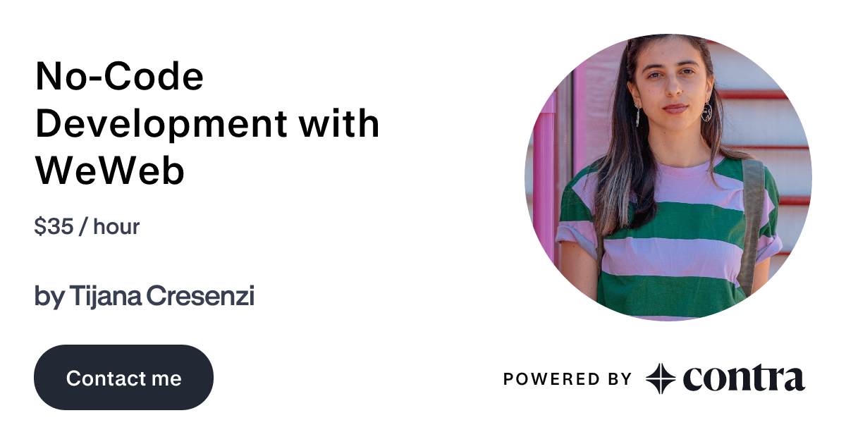 No-Code Development with WeWeb by Tijana Cresenzi