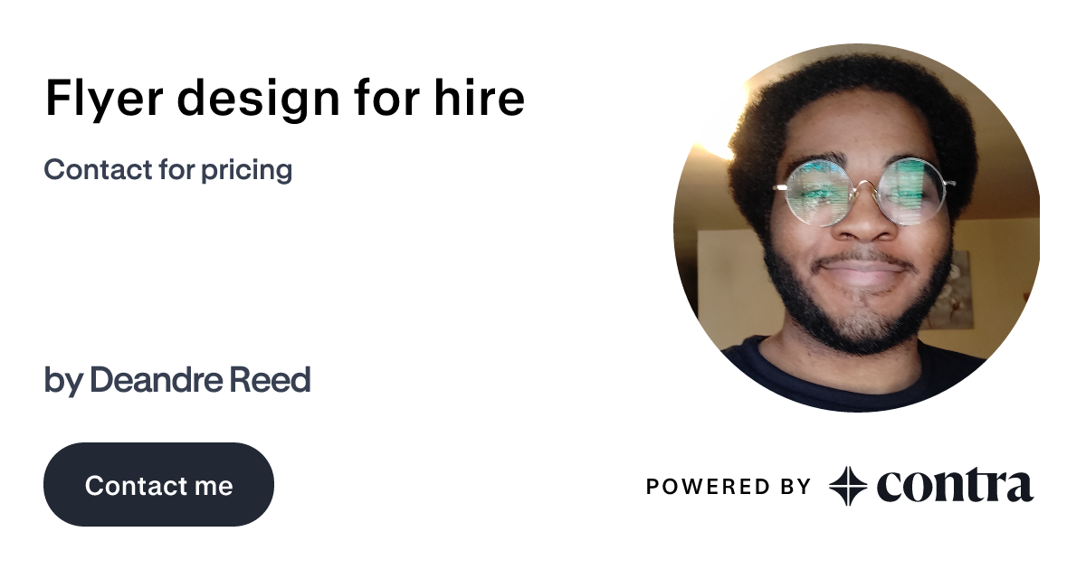 Flyer design for hire by Deandre Reed