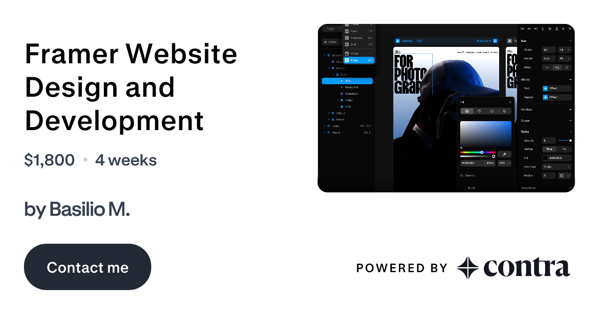 Framer Website Design and Development by Basilio M.