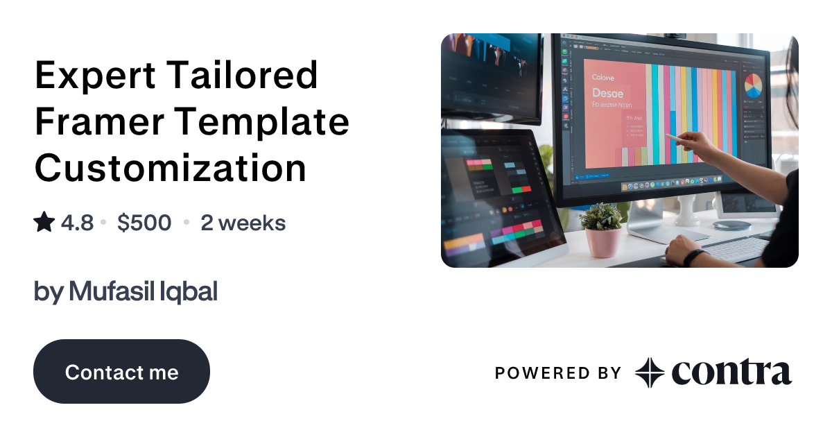 Expert Tailored Framer Template Customization by Mufasil Iqbal