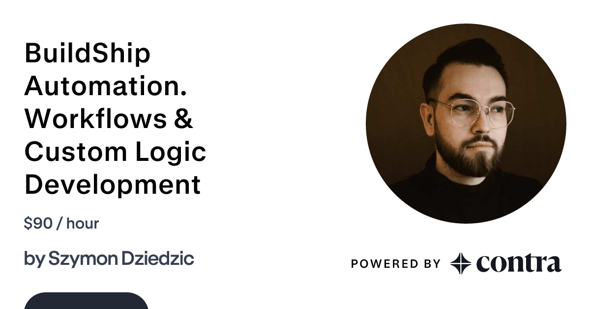 BuildShip Automation. Workflows & Custom Logic Development by Szymon Dziedzic