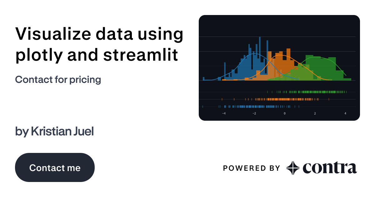 Visualize data using plotly and streamlit by Kristian Juel