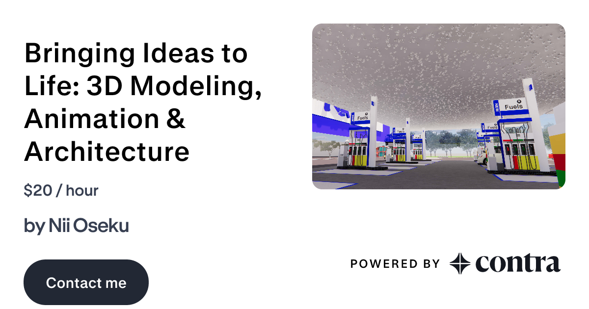 Bringing Ideas to Life: 3D Modeling, Animation & Architecture by Nii Oseku