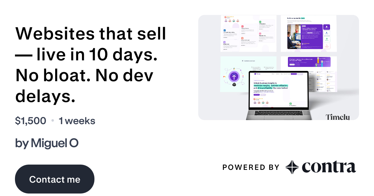 Webflow Developer – Responsive Websites Built for Growth by Miguel Ochoa