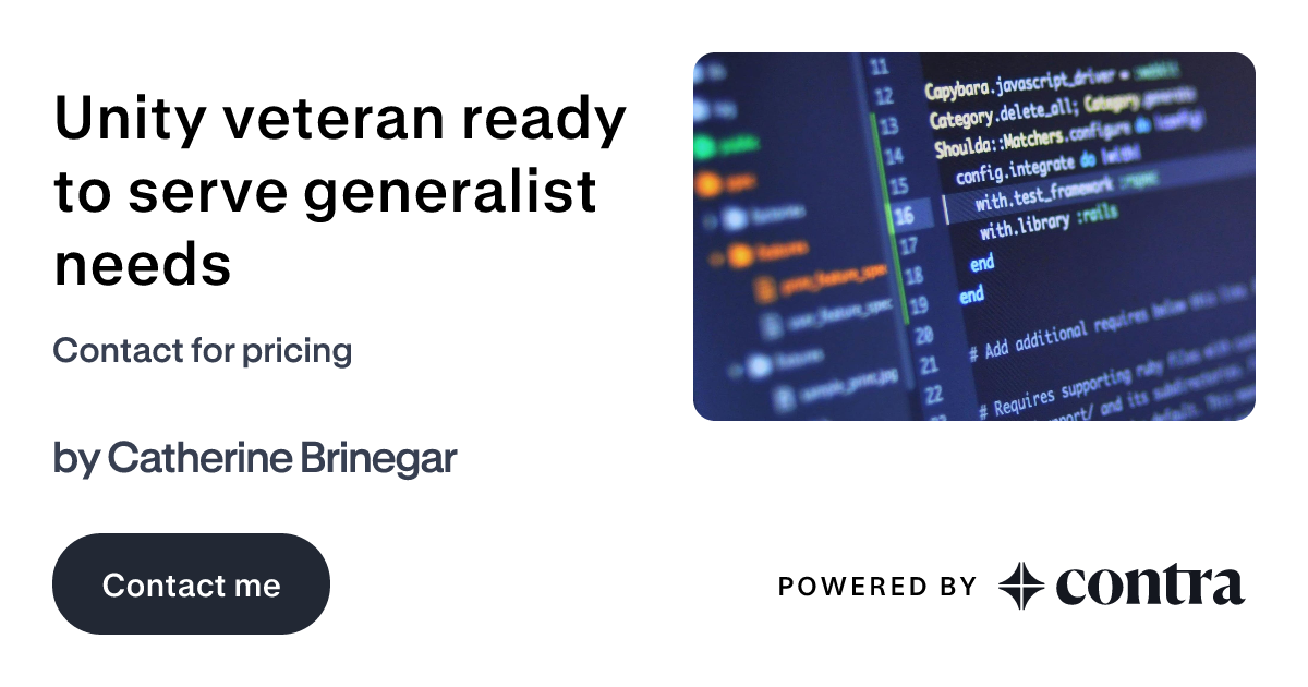 Unity veteran ready to serve generalist needs by Catherine Brinegar