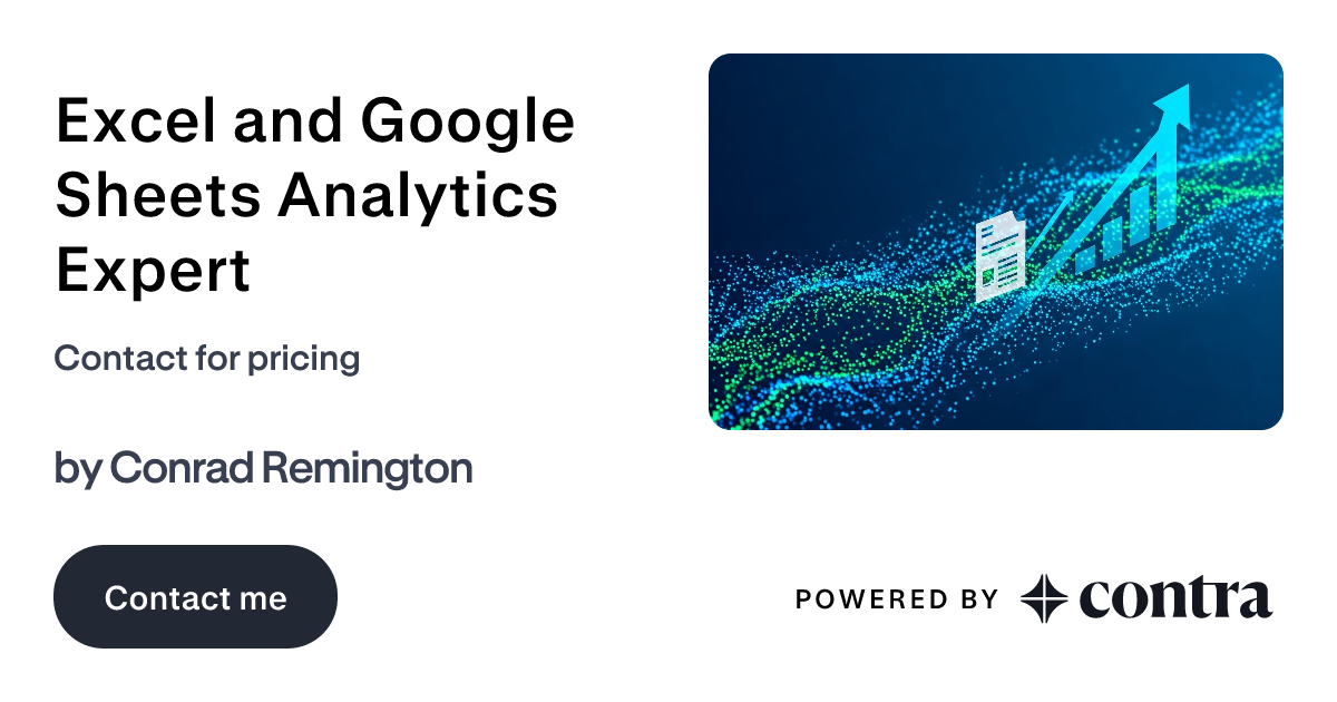 Excel and Google Sheets Analytics Expert by Conrad Remington