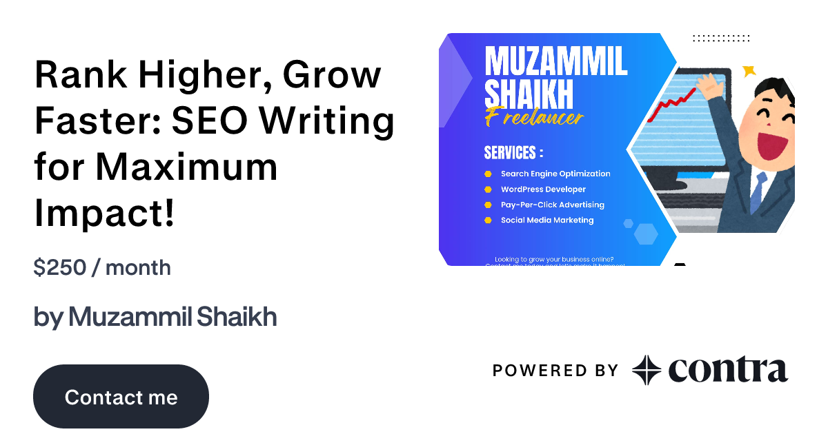 Rank Higher, Grow Faster: SEO Writing for Maximum Impact! by Muzammil ...