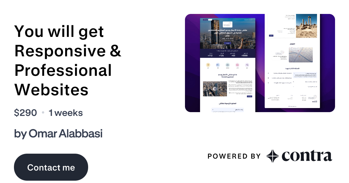 You will get Responsive & Professional Websites by Omar Alabbasi