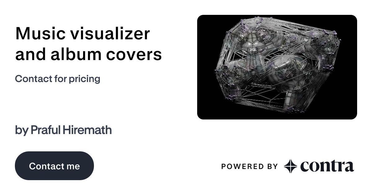 Music visualizer and album covers by Praful Hiremath