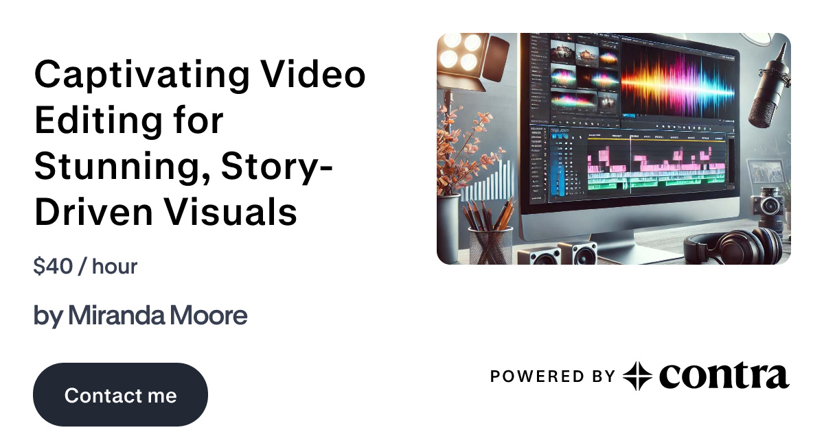 Captivating Video Editing for Stunning, Story-Driven Visuals by Miranda ...