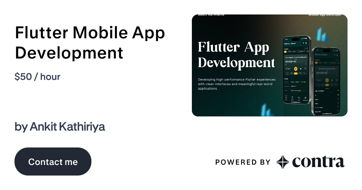 Flutter Mobile App Development by Ankit Kathiriya