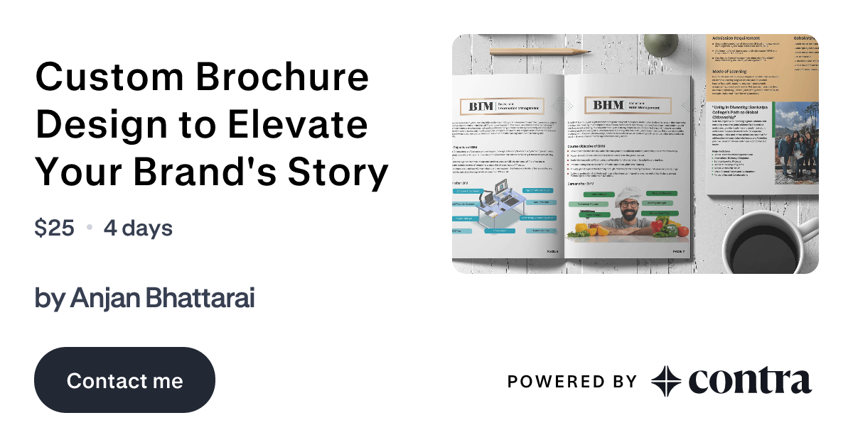 Custom Brochure Design to Elevate Your Brand's Story by Anjan Bhattarai