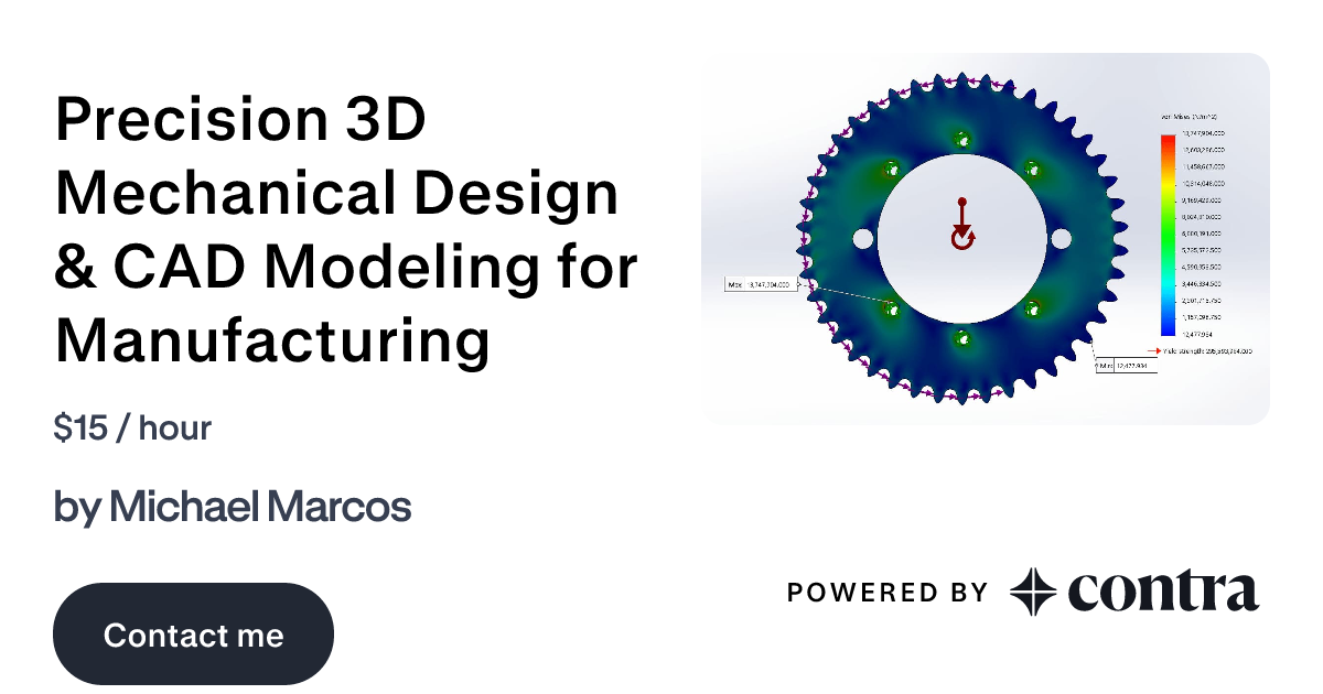 Precision 3D Mechanical Design & CAD Modeling for Manufacturing by Michael Marcos