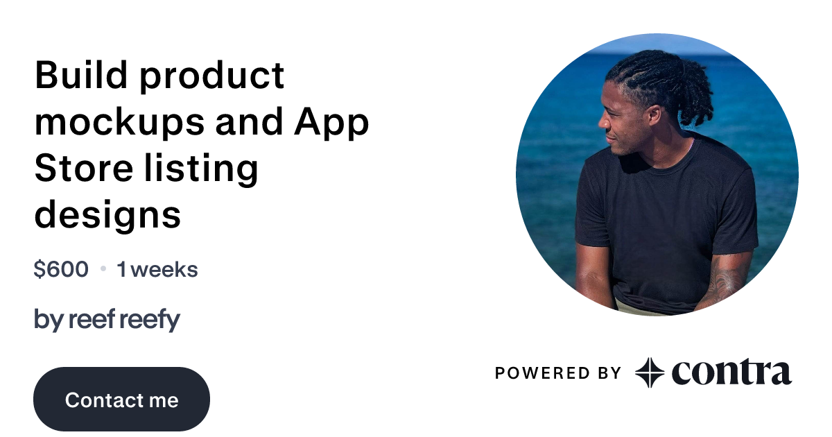 Build product mockups and App Store listing designs by reef reefy