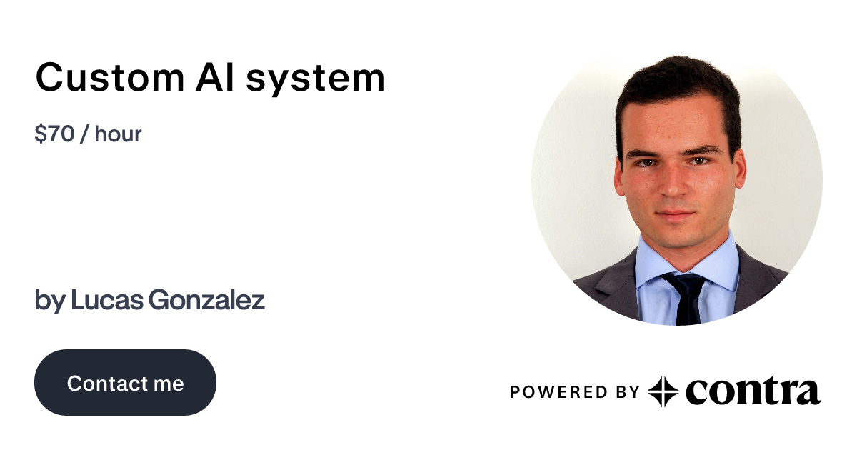 Custom AI system by Lucas Gonzalez