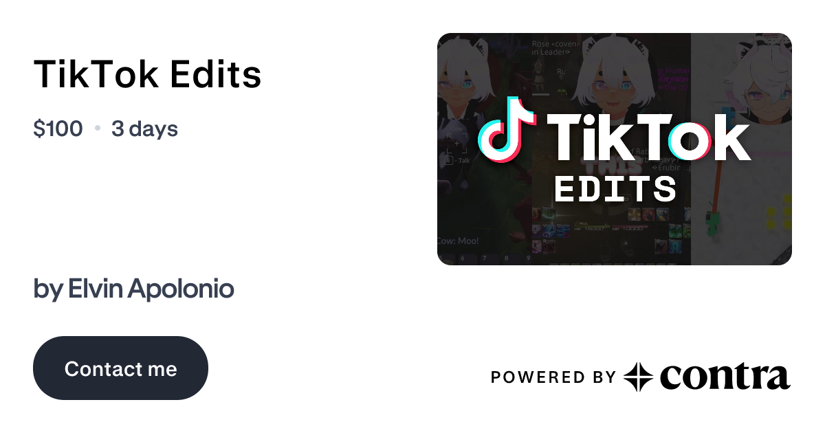 TikTok Edits by Elvin Apolonio