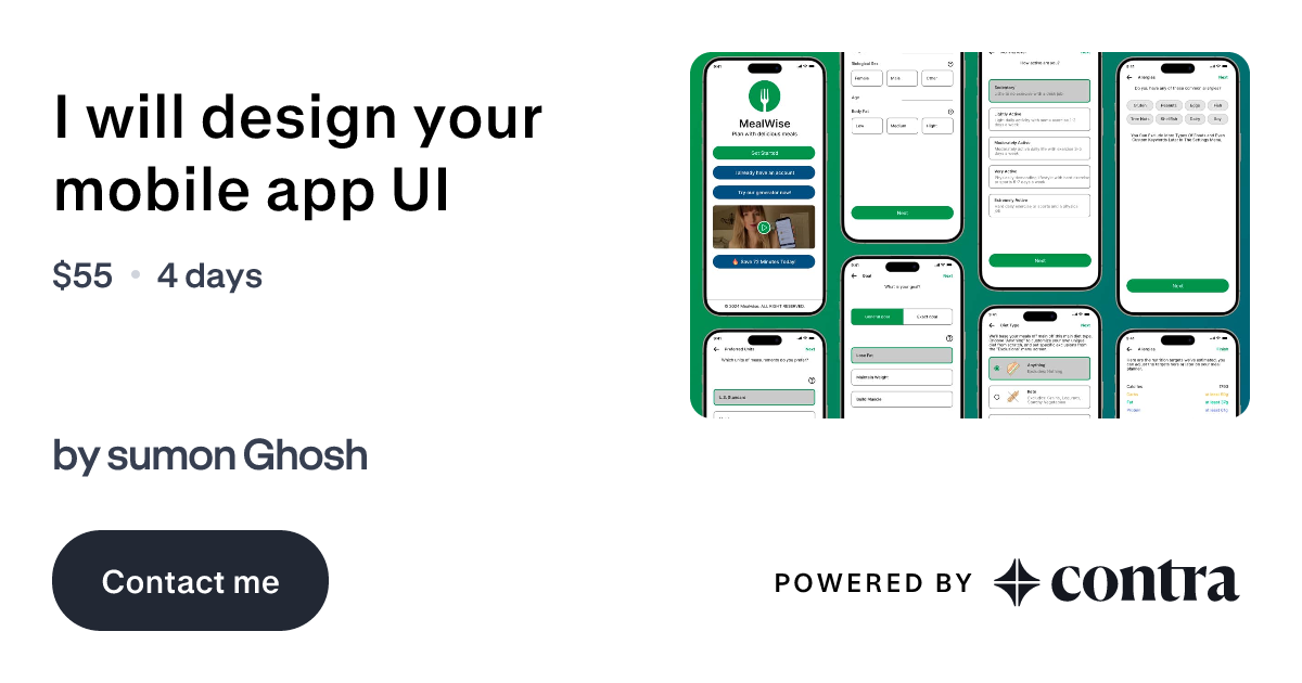 I will design your mobile app UI by sumon Ghosh