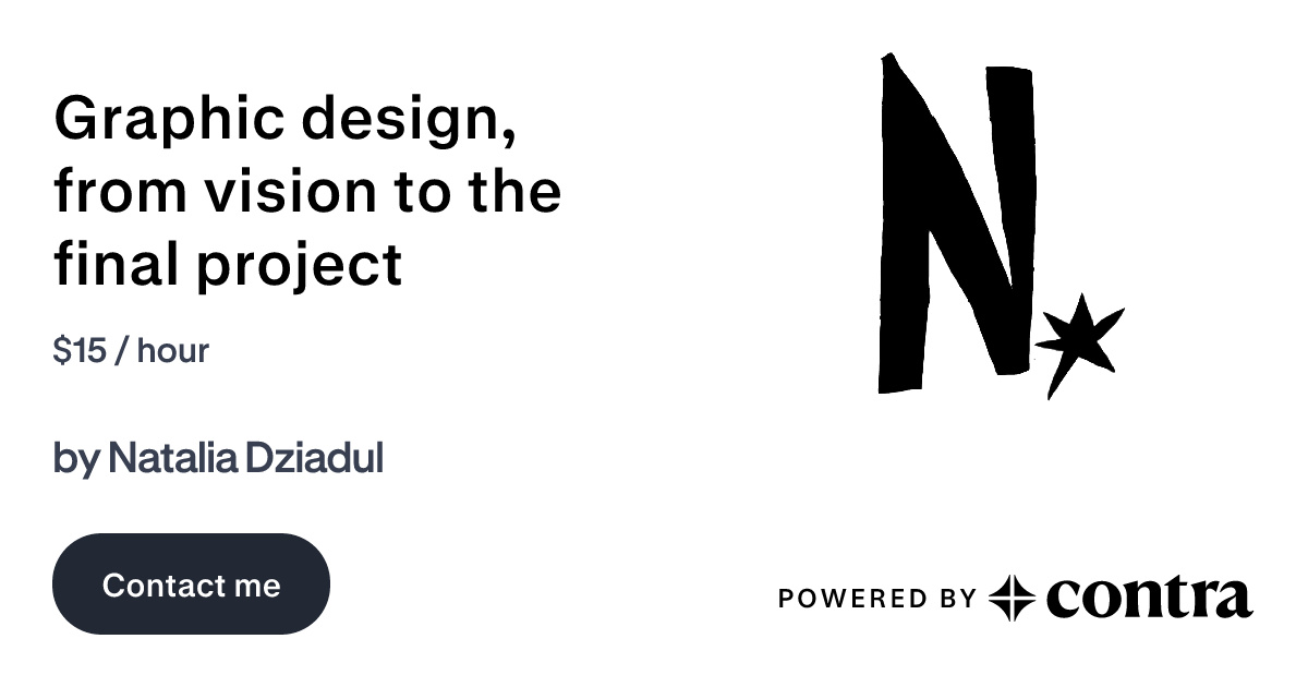 Graphic design, from vision to the final project by Natalia Dziadul
