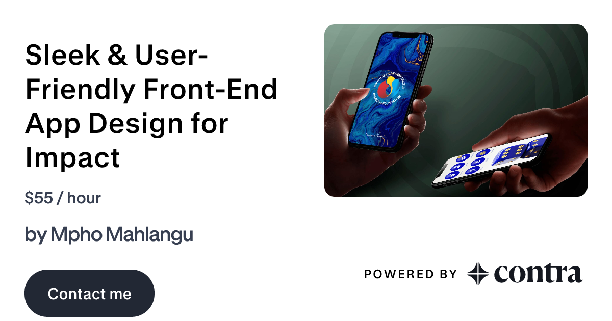Sleek & User-Friendly Front-End App Design for Impact by Mpho Mahlangu