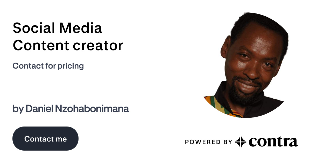 Social Media Content creator by Daniel Nzohabonimana