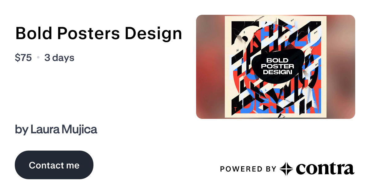Bold Posters Design by Laura Mujica