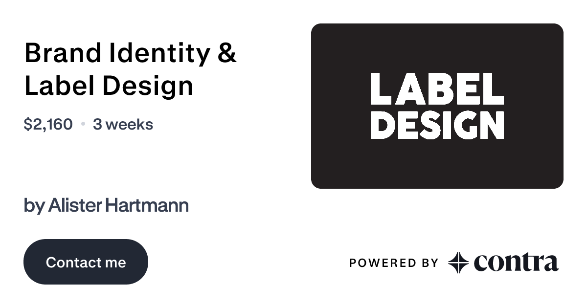 Brand Identity & Label Design by Alister Hartmann